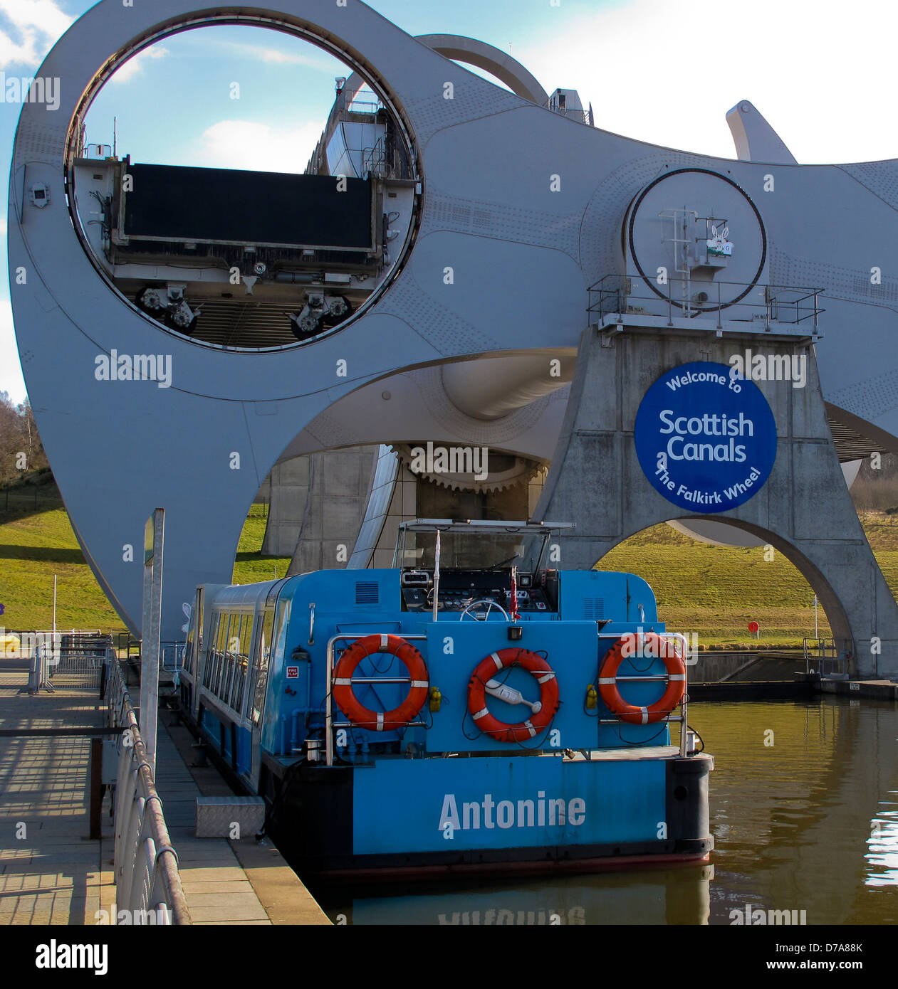 Scottish Canals Falkirk Wheel detail Stock Photo - Alamy