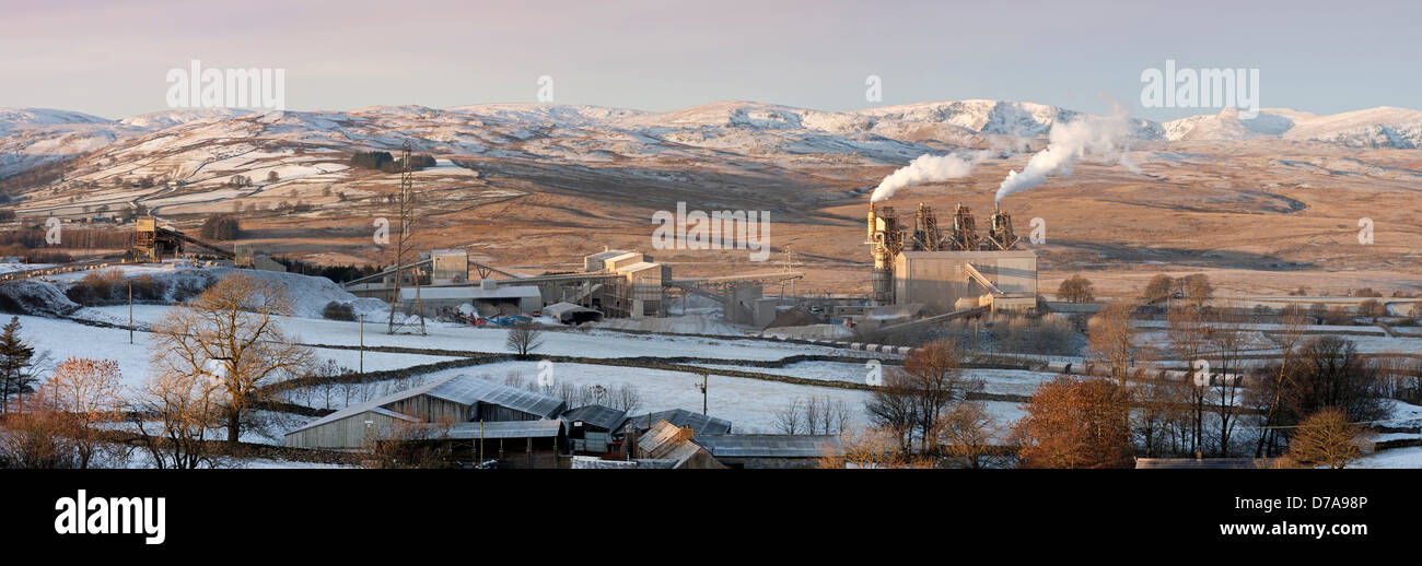 Shap Fell eastern Lake District fells CEMEX Cement Works Limestone ...