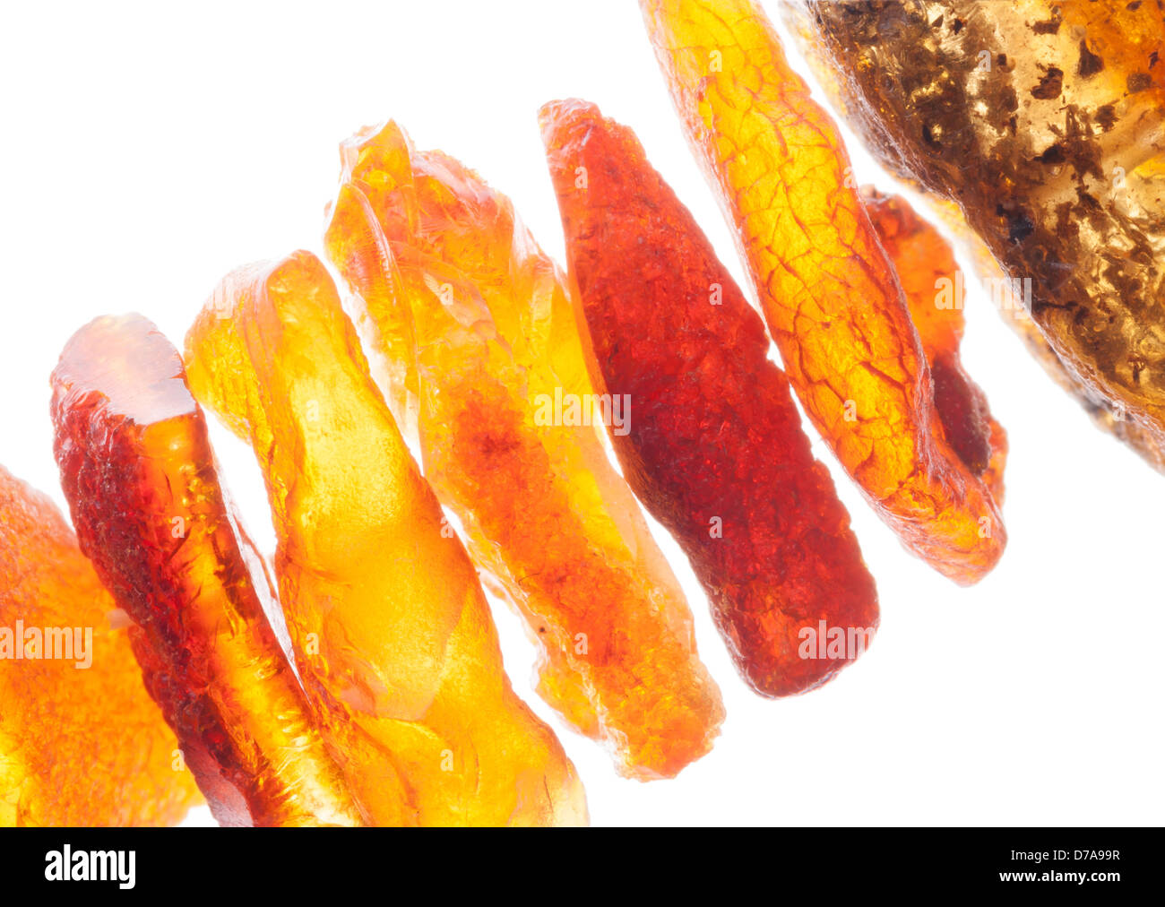 The raw amber on white background isolated close up Stock Photo - Alamy