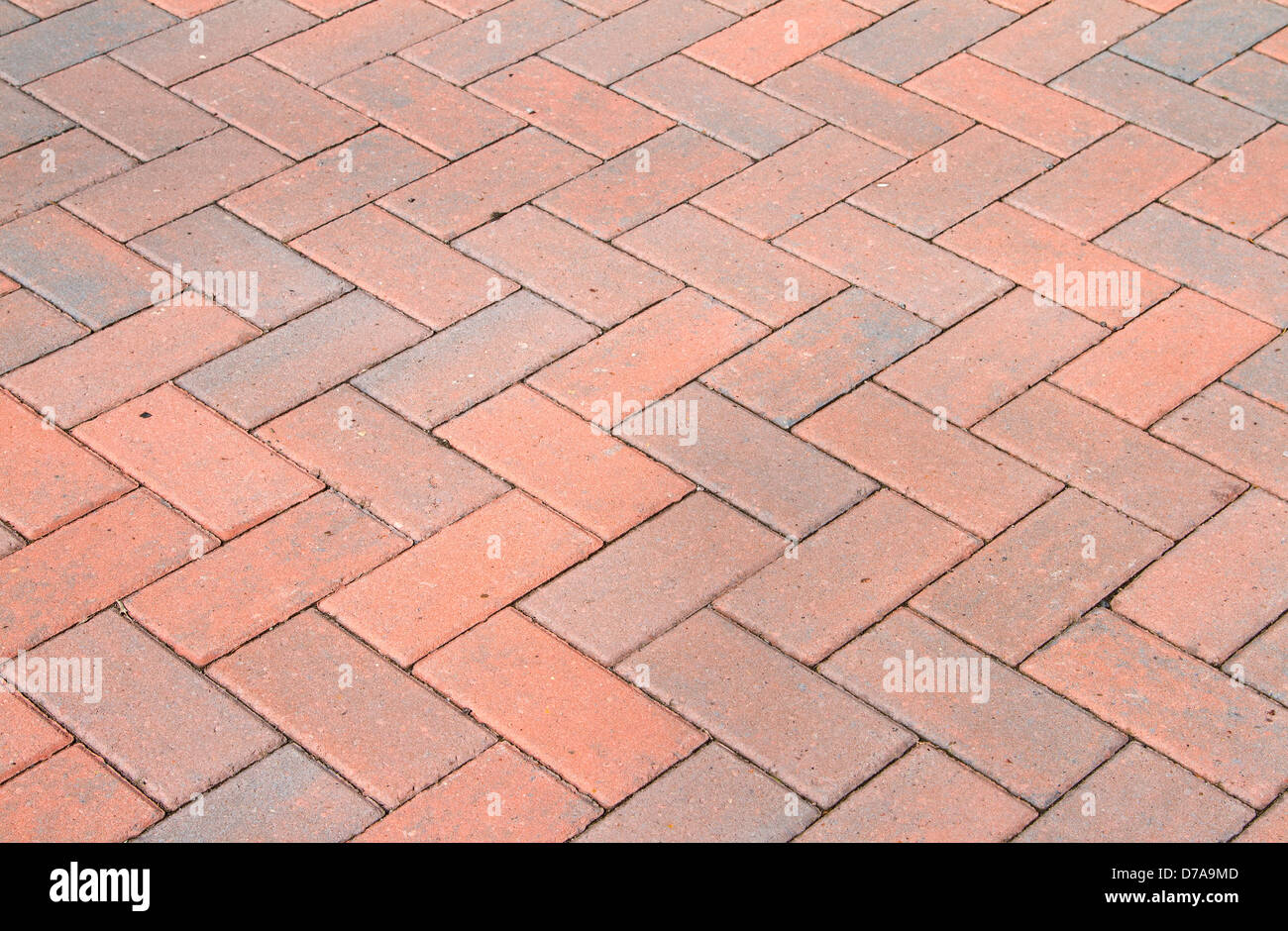 Red block pavior driveway Stock Photo - Alamy