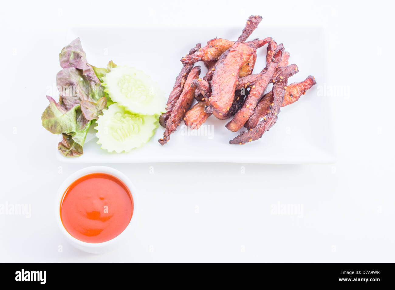 Bowl deep fried pork Cut Out Stock Images & Pictures - Alamy