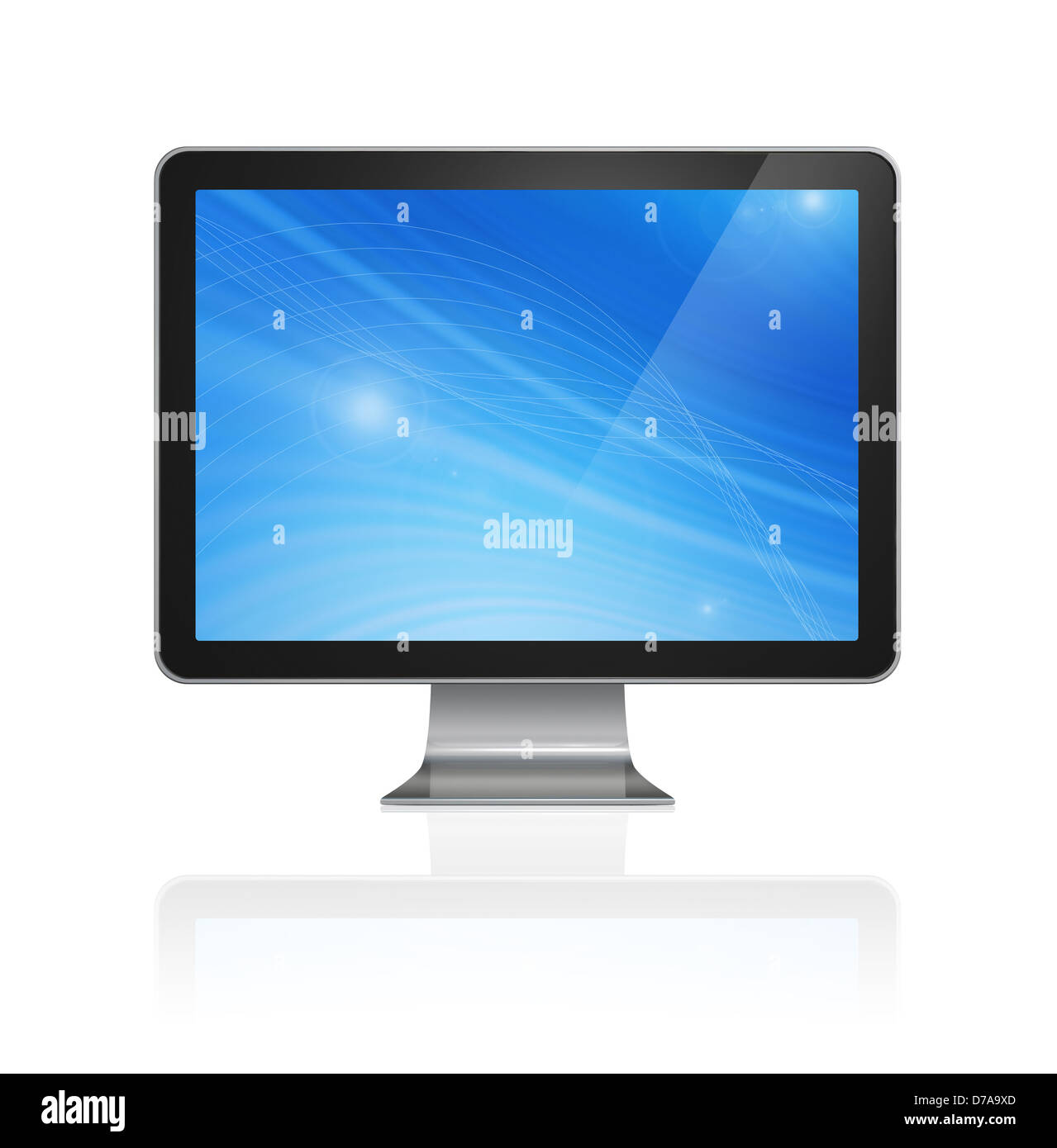 3D computer, TV screen, isolated on white with clipping path Stock ...