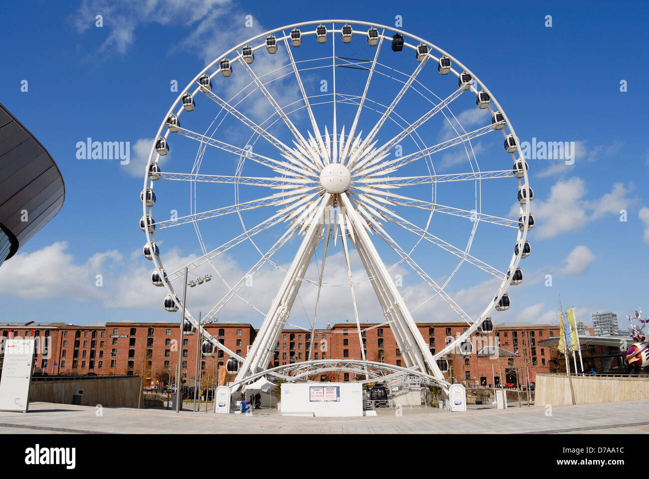 The Liverpool Wheel situated by the Liverpool Echo Arena adjacent to ...
