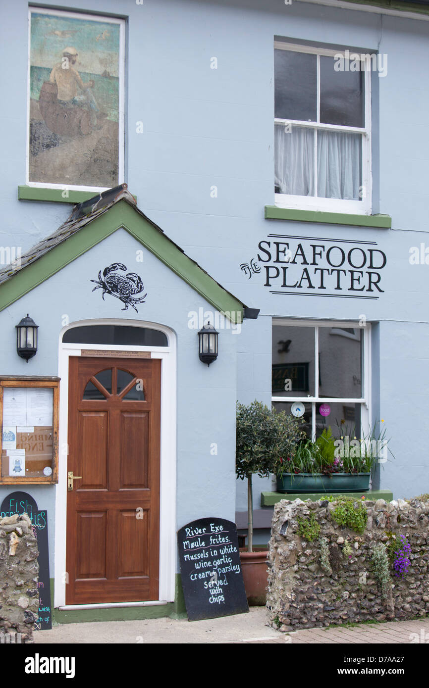 Seafood restaurant in the Coastal Devon village of Beer, England, UK ...