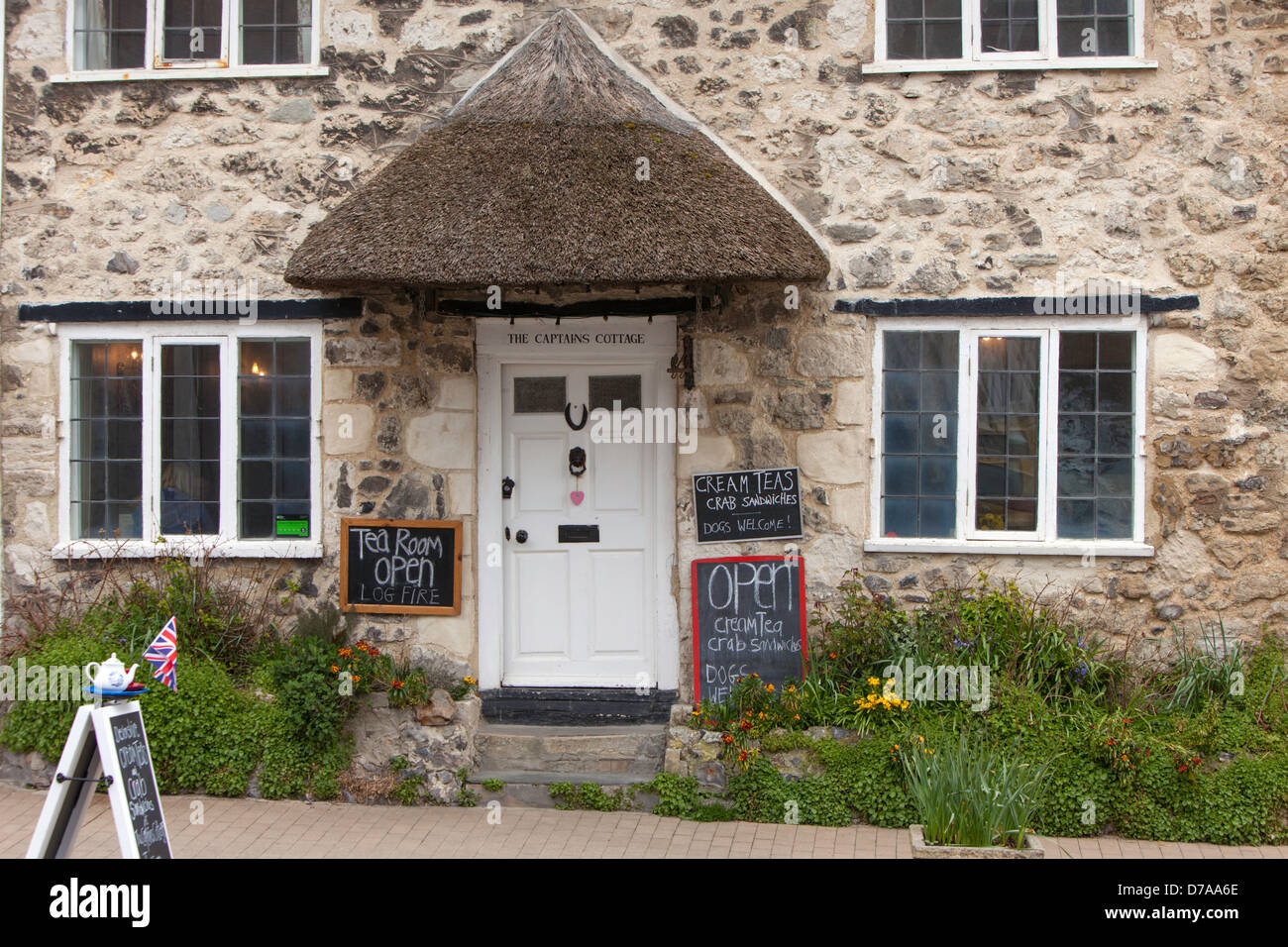 Tea Room in the Devon village of Beer, England, UK Stock Photo - Alamy