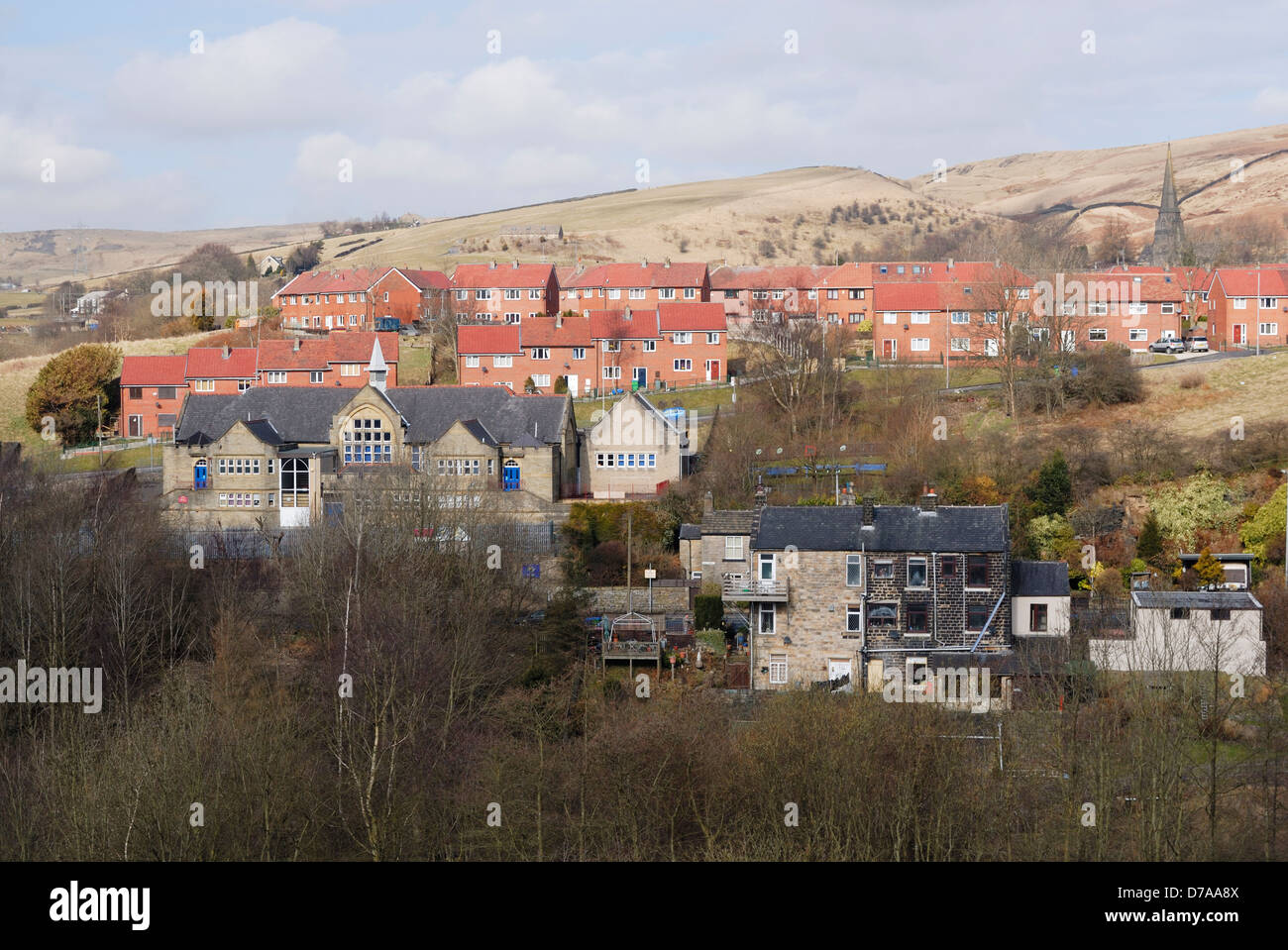 Littleborough, near Rochdale Lancashire showing a contrast between old ...