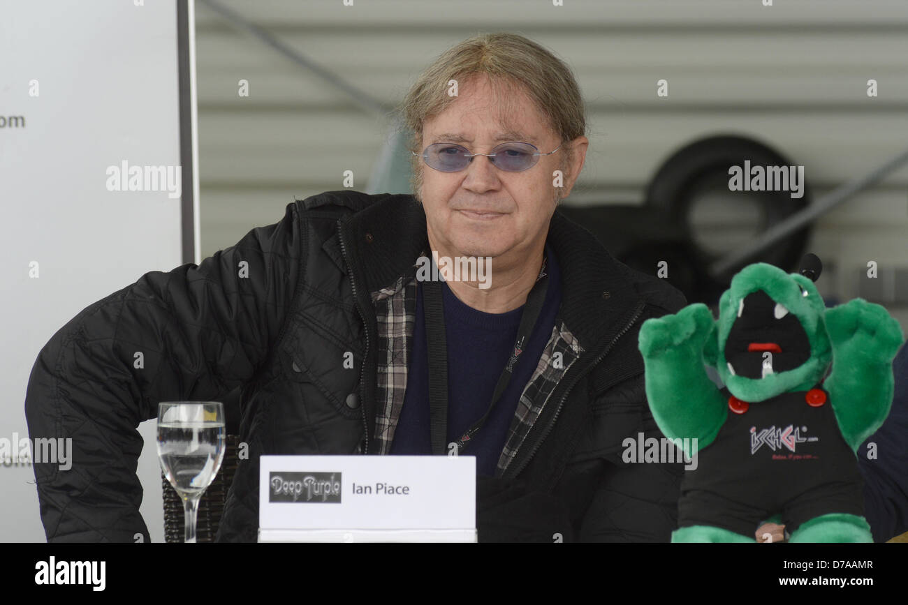 Drummer Ian Paice from British rock band Deep Purple sits during a ...
