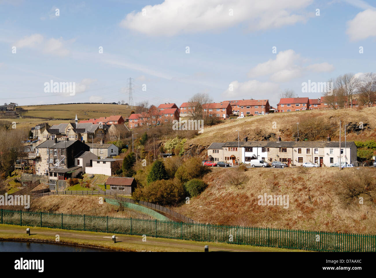 Littleborough, near Rochdale Lancashire showing a contrast between old ...