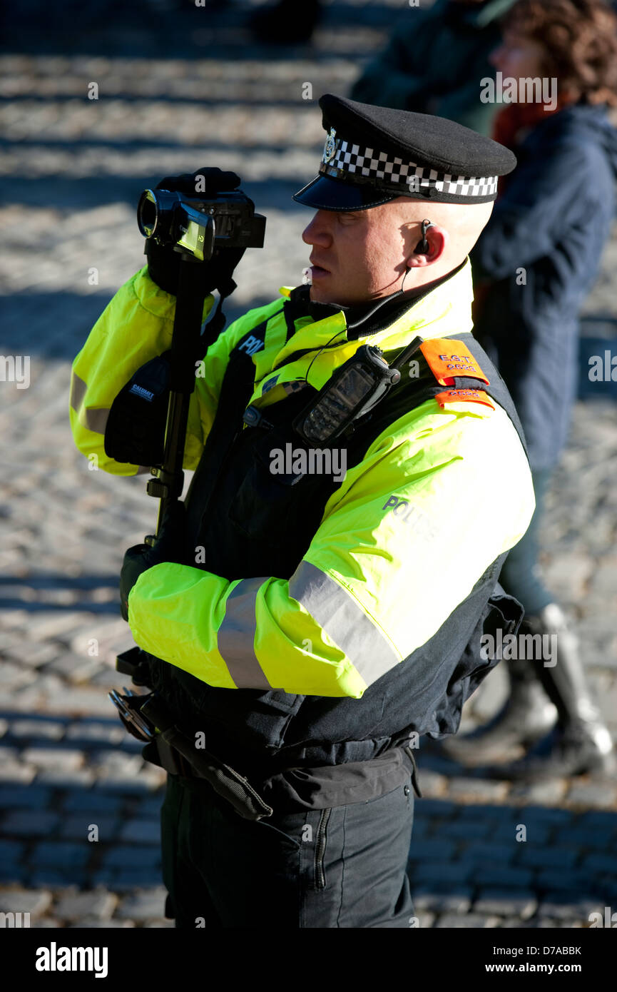 Police Videoing Demonstration Video Intelligence Stock Photo - Alamy
