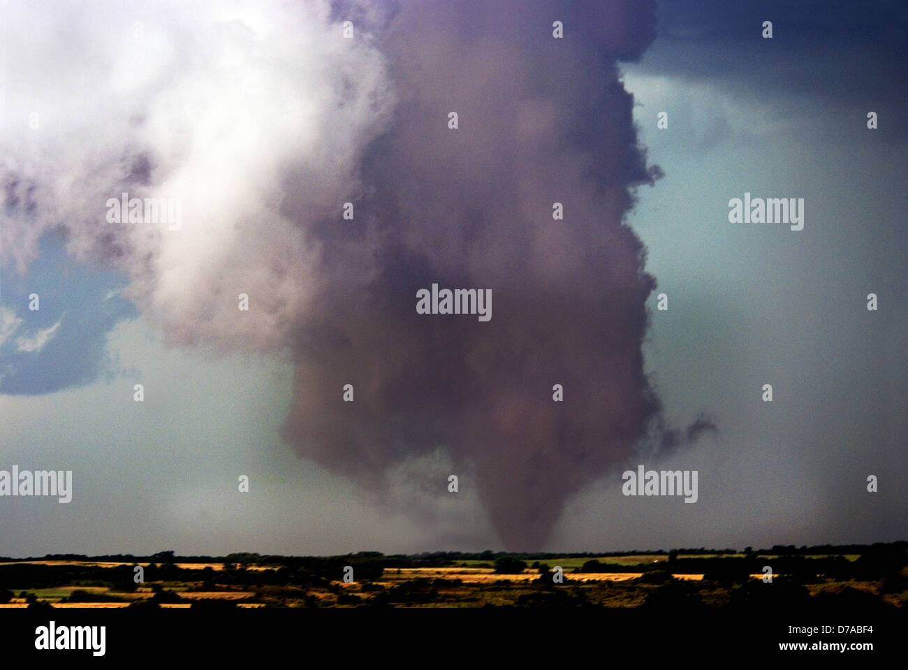 Large violent tornado near Texas Oklahoma border USA Stock Photo - Alamy