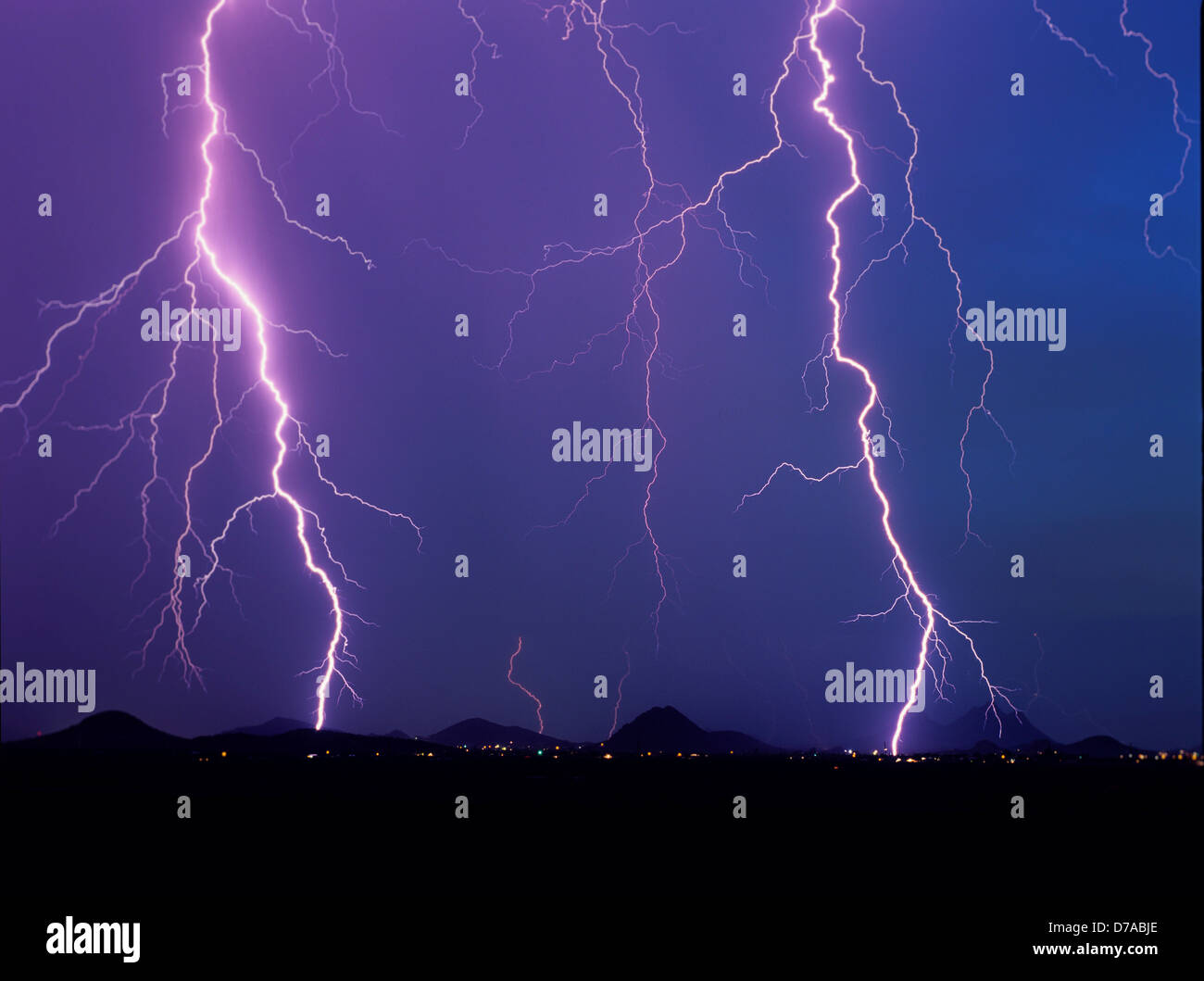 USA Arizona Lightning striking Stock Photo - Alamy