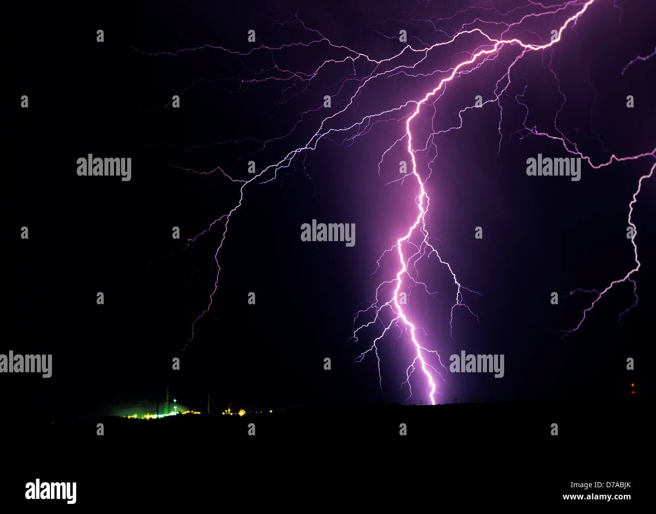 USA Arizona Lightning striking near San Manuel Stock Photo - Alamy