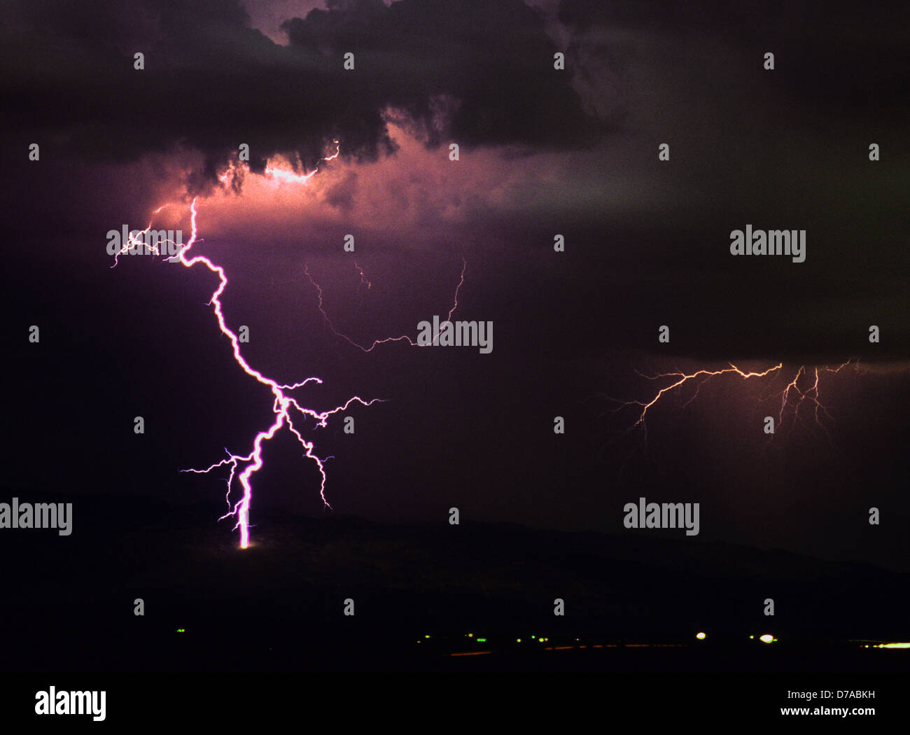 USA Arizona Lightning striking Stock Photo - Alamy