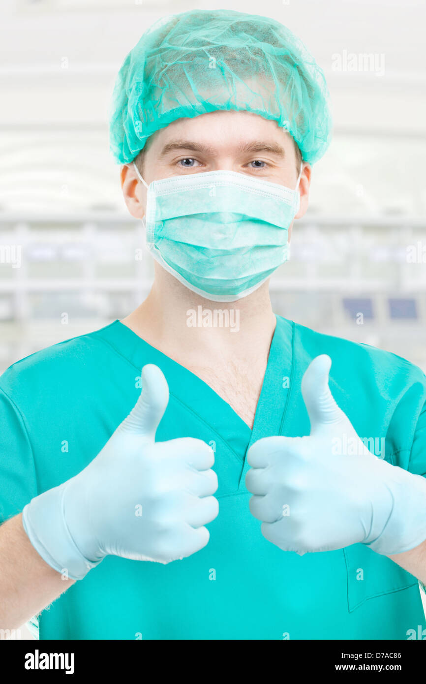 Happy male surgeon Stock Photo - Alamy