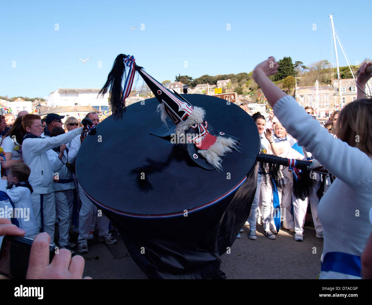 Padstow May Day 'Obby 'Oss Day Festival, Cornwall, UK 2013 Stock Photo ...