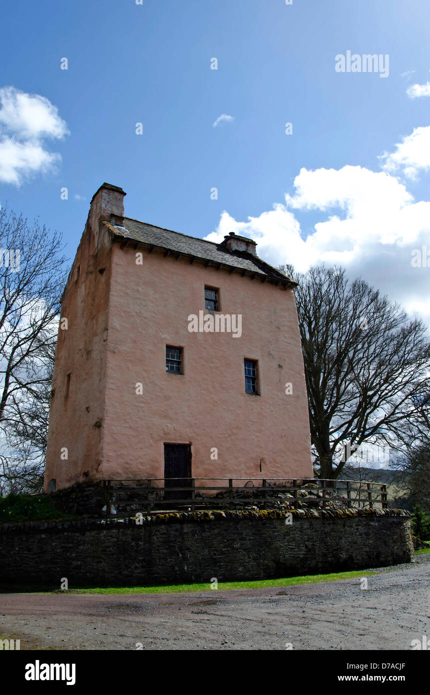 Revovated tower house near Peebles in the Scottish Borders Stock Photo ...