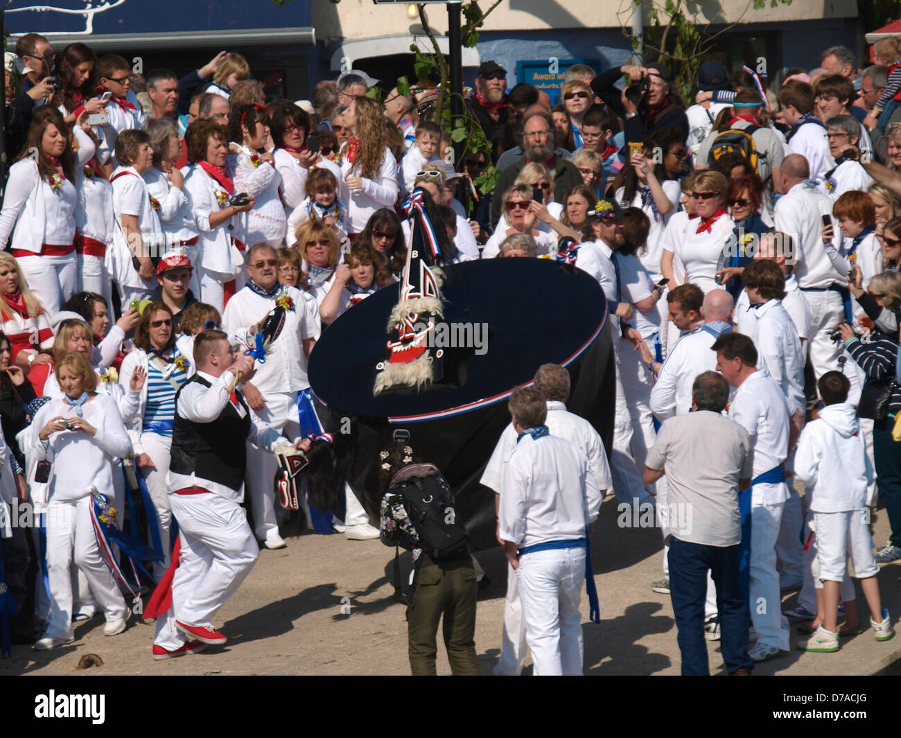 Padstow May Day 'Obby 'Oss Day Festival, Cornwall, UK Stock Photo - Alamy