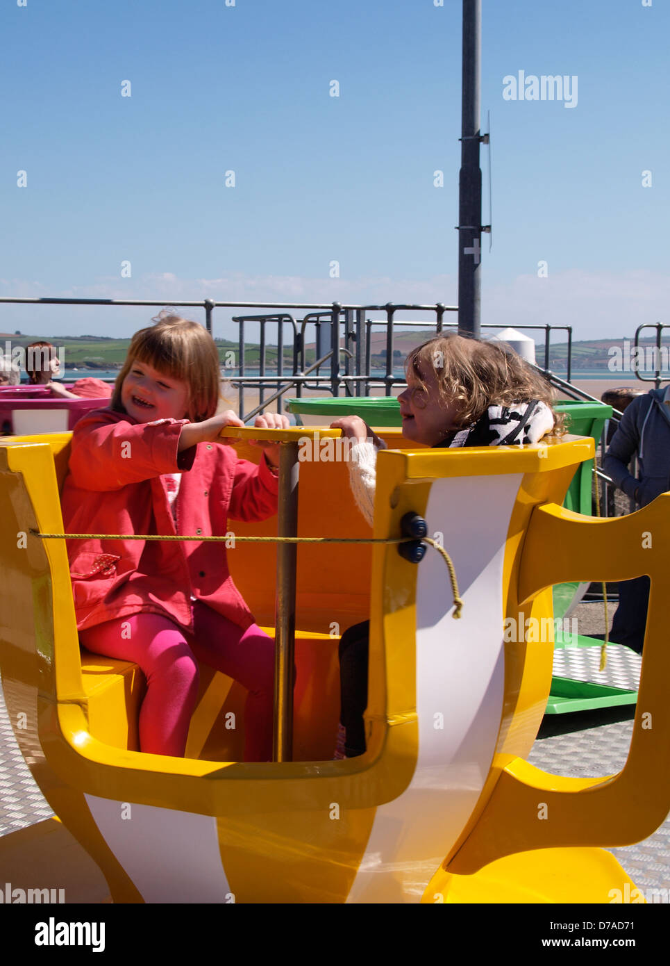 Girls on funfair ride on hi-res stock photography and images - Alamy