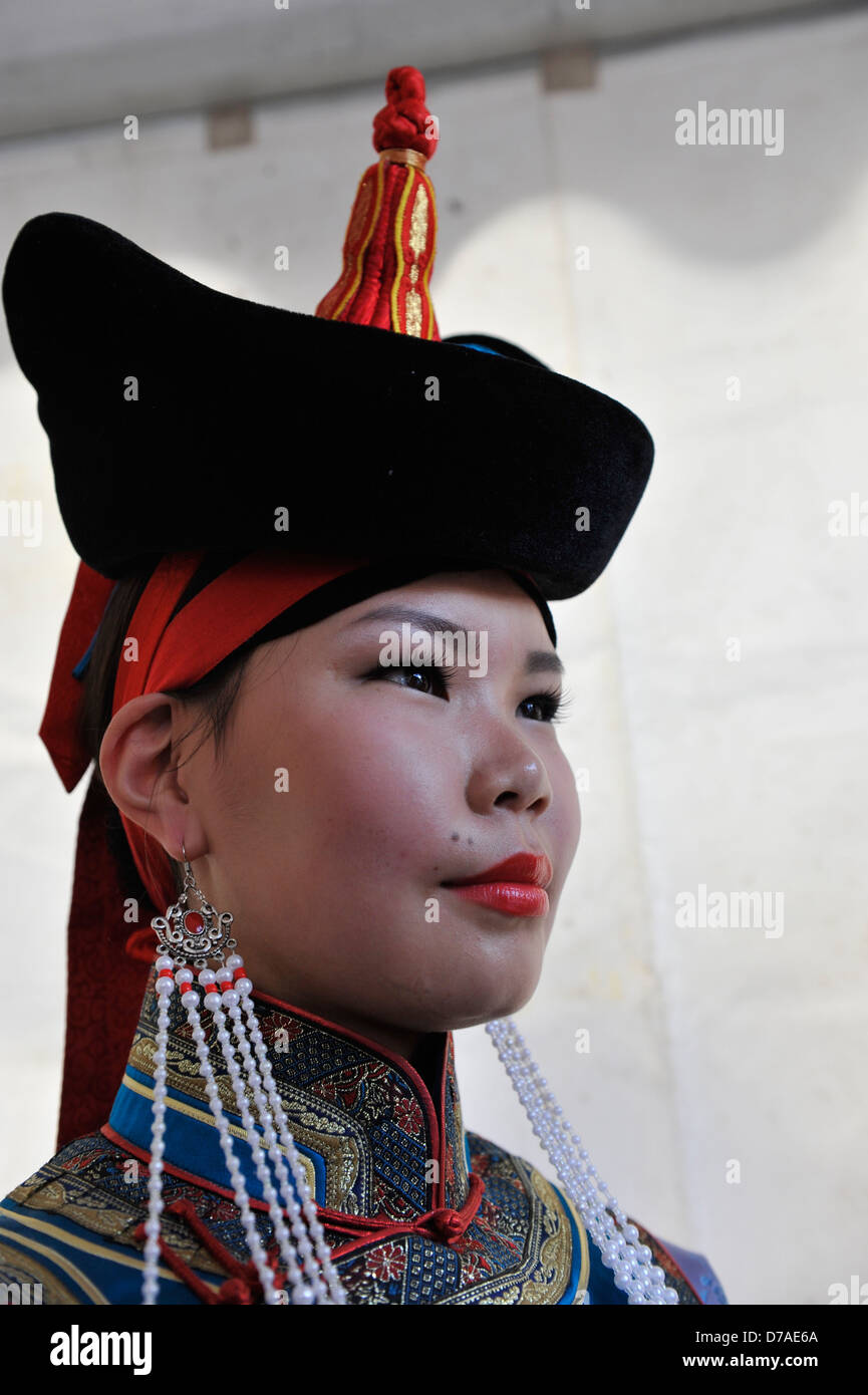 dressed for Naadam festival Stock Photo - Alamy