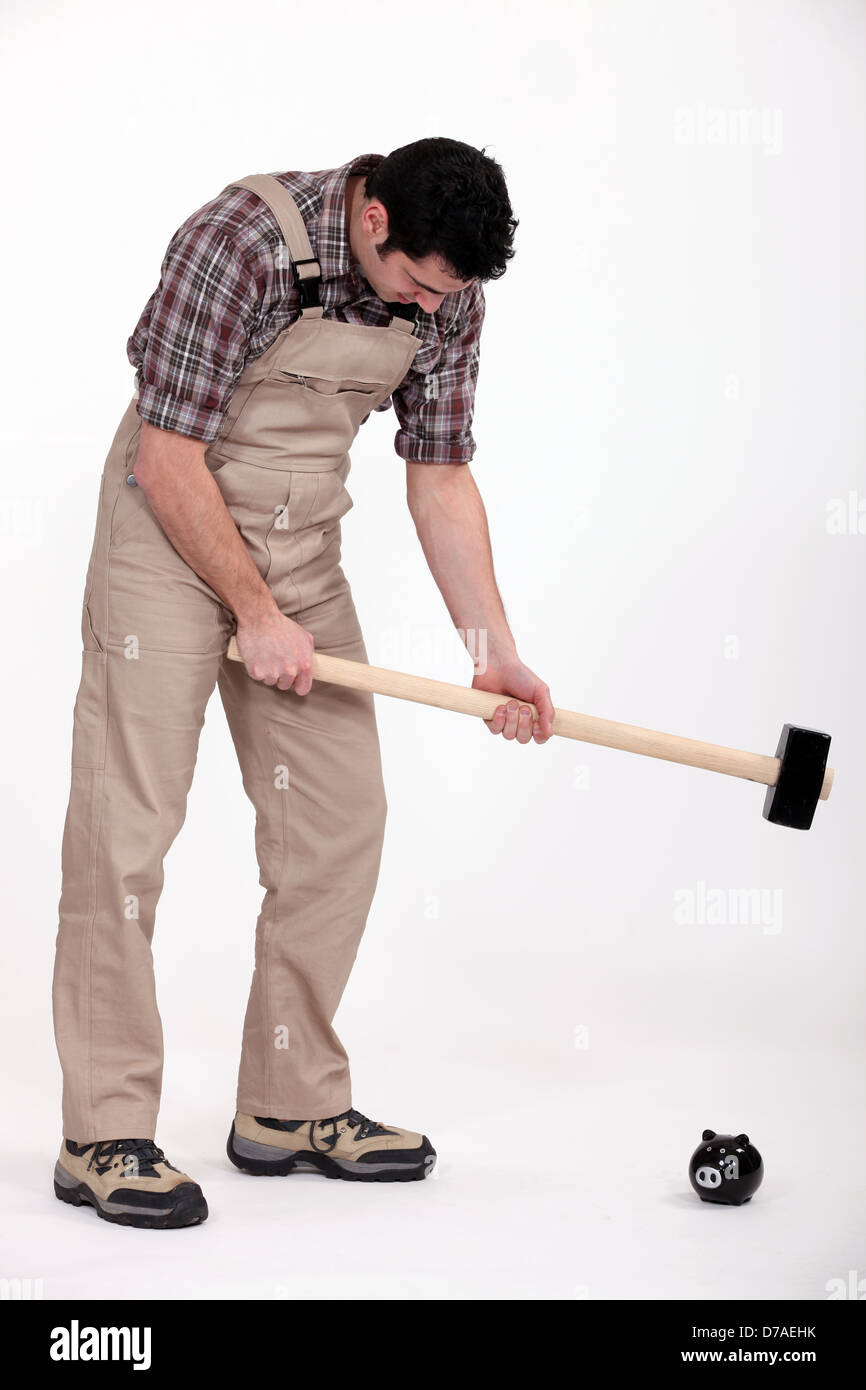Man smashing hi-res stock photography and images - Alamy