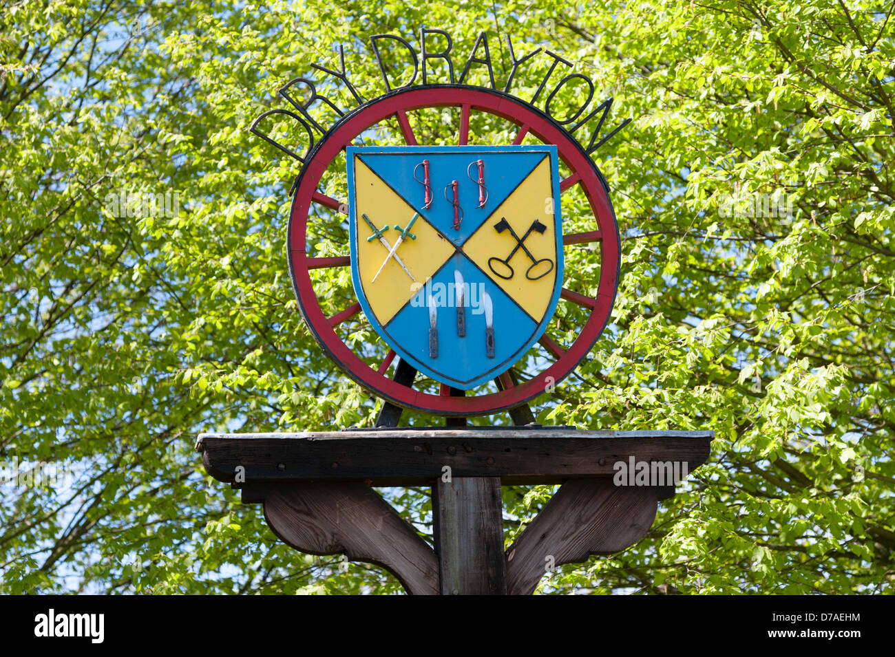 Village sign dry drayton near hi-res stock photography and images - Alamy