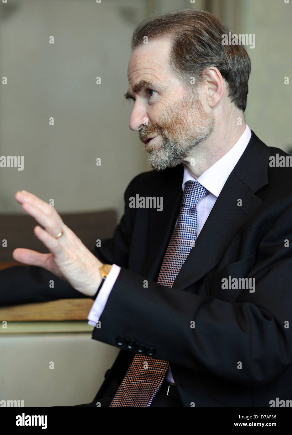 British historian and author Timothy Carton Ash poses before the ...