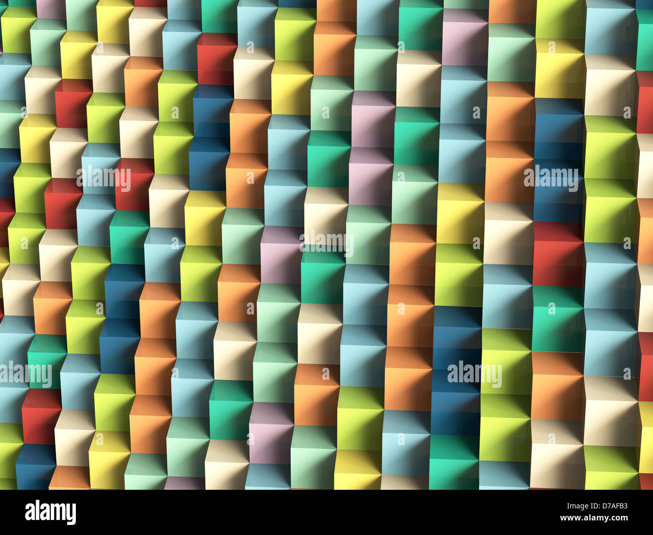 Op Art Cubes Pattern 3D rendering Stock Photo - Alamy