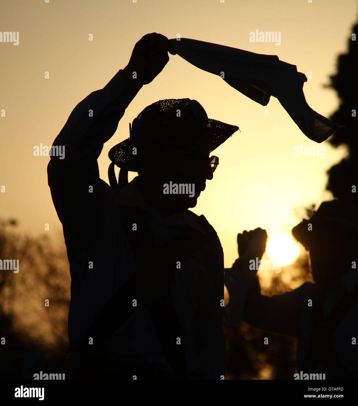 Morris dancing and maypole silhouette hi-res stock photography and ...