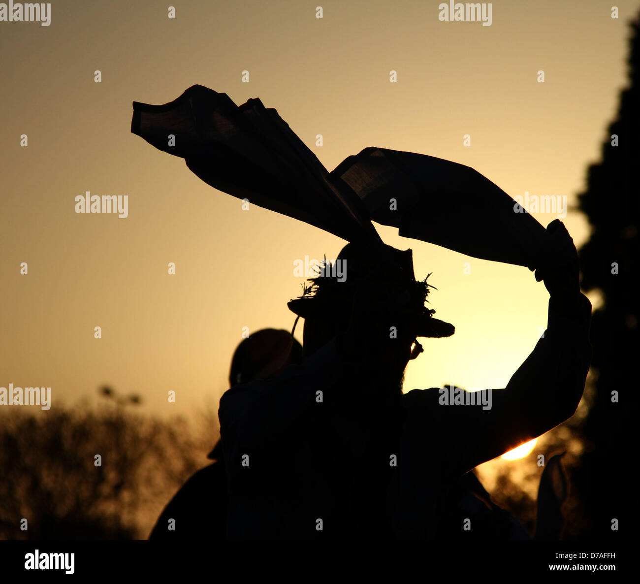 Morris dancing and maypole silhouette hi-res stock photography and ...