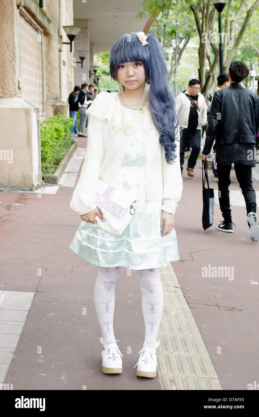 Taipei street fashion shots in Taipei, Taiwan, China on Tuesday April ...