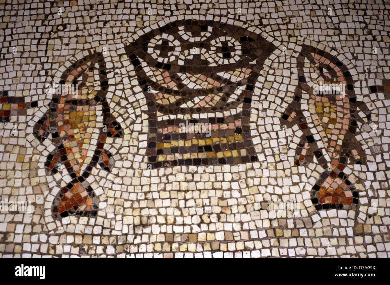 Byzantine Mosaic Fish And Bread