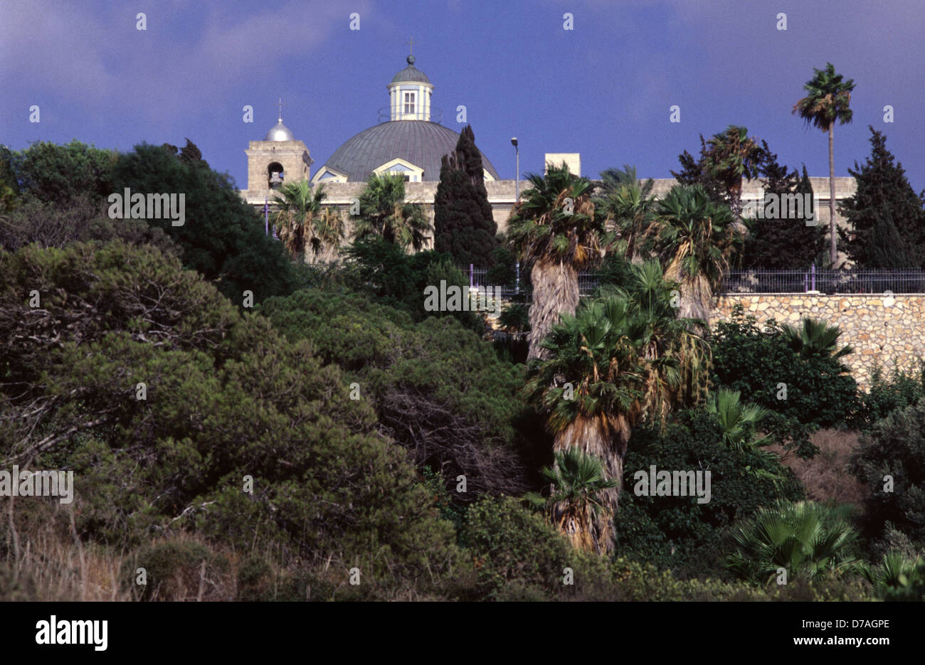 View of the Stella Maris Monastery or the Monastery of Our Lady of ...