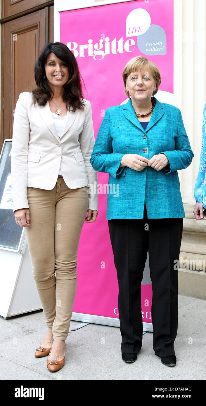 Berlin, Germany. 2nd May 2013. Brigitte Huber (L), Editor-in-Chief of ...