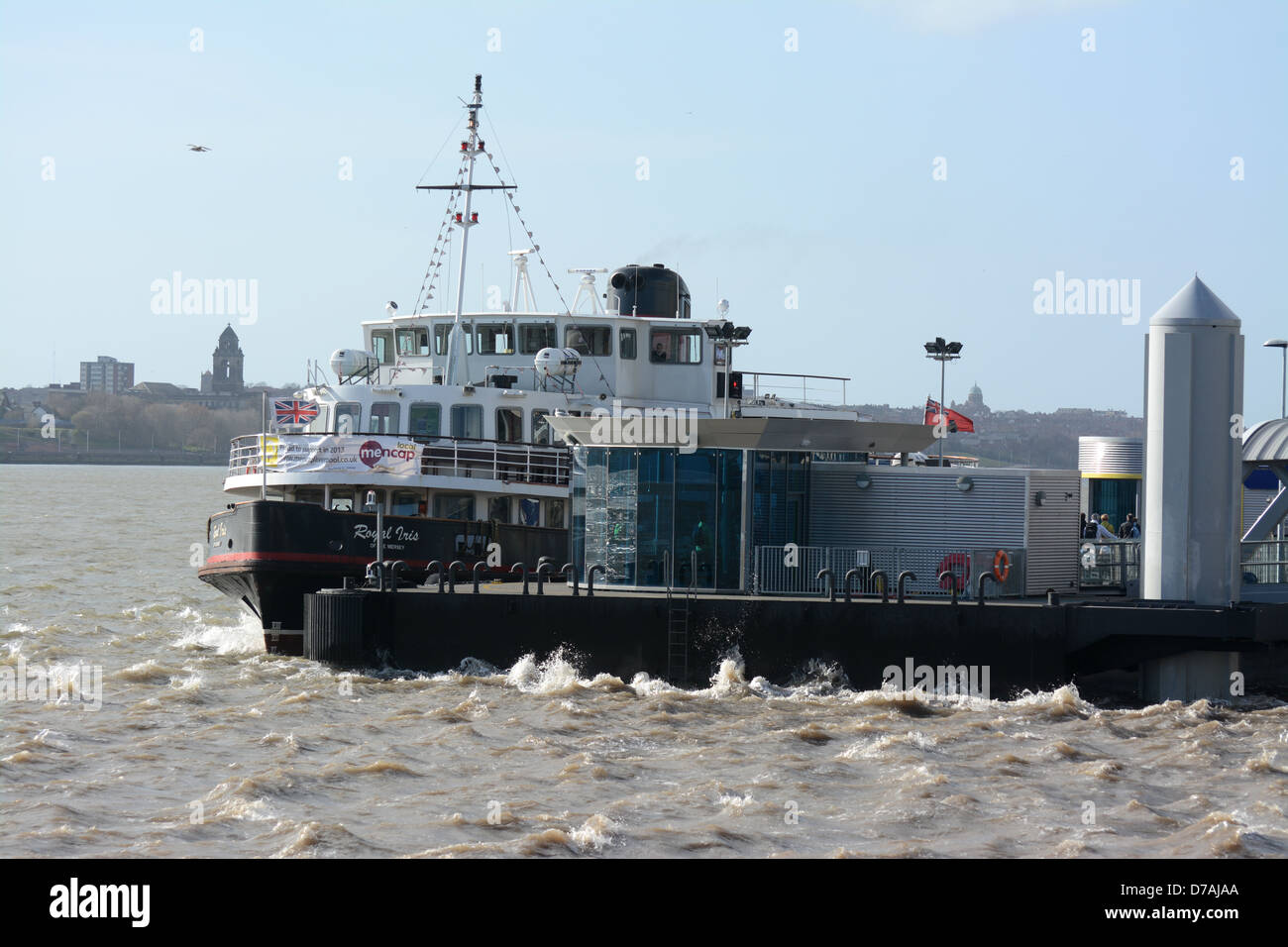 The famous Royal Iris Mersey Ferry docks at The Pier Head in Liverpool ...