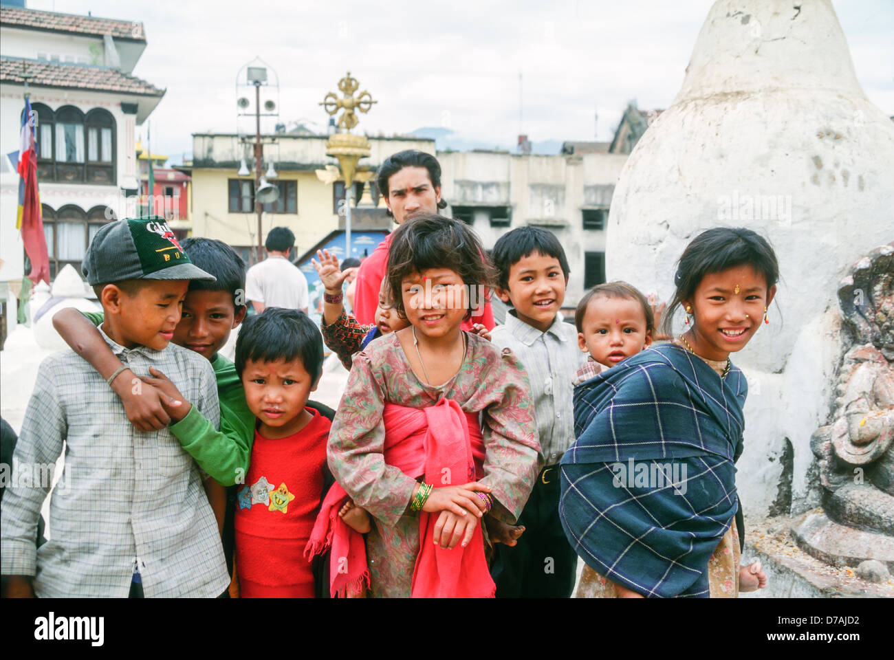 Child beggars in Kathmandu, Nepal Stock Photo - Alamy