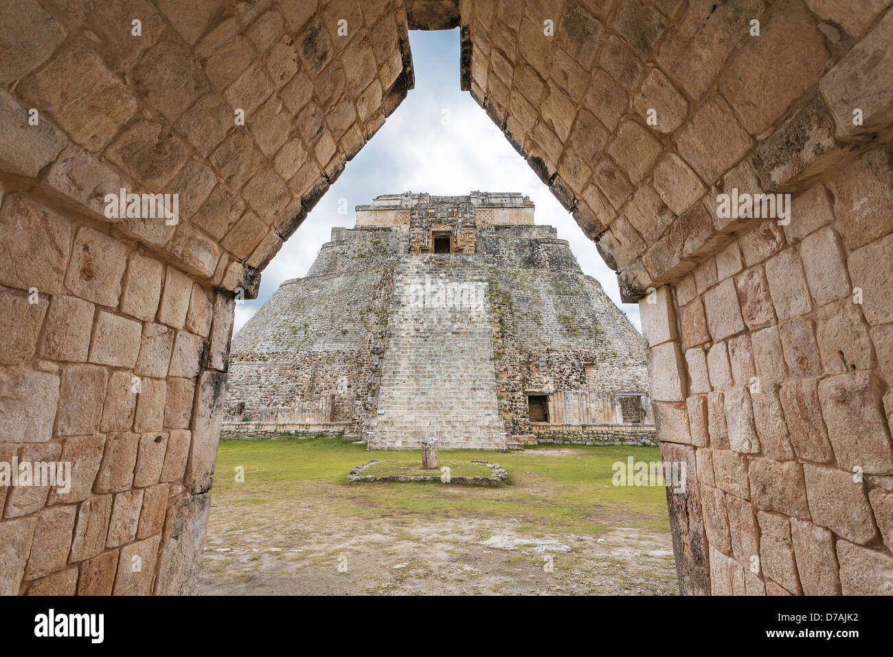Stepped Pyramid of the Magician at Uxmal, Yucatan, Mexico Stock Photo ...