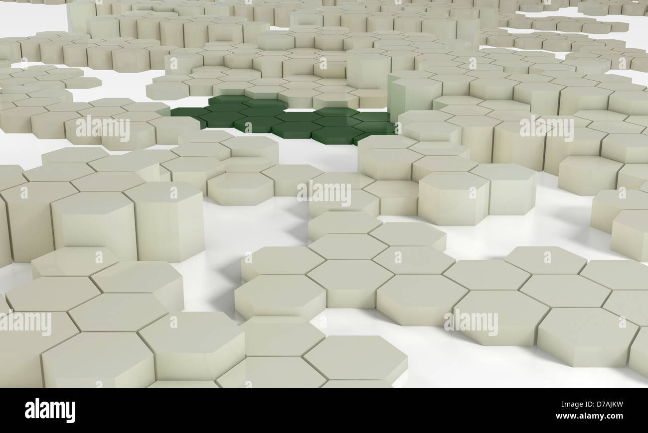 hexagonal cells isolated on white background Stock Photo - Alamy