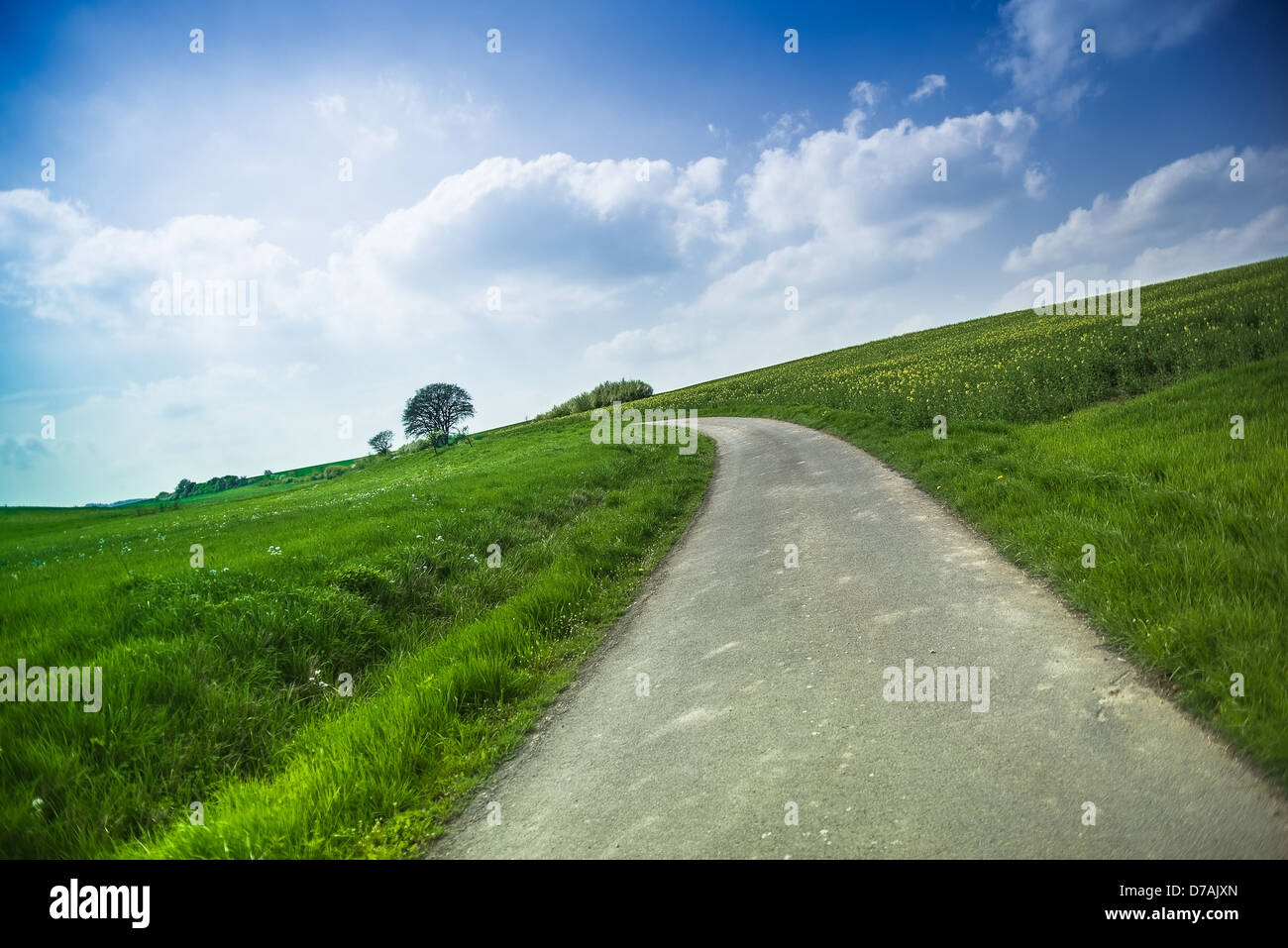 Village view with diagonal perspective Stock Photo - Alamy