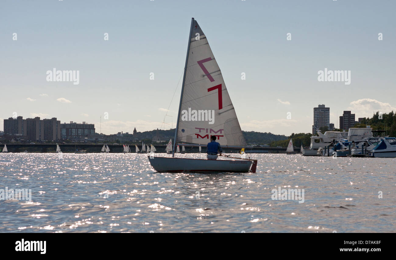 Charles river sail boat boston hi-res stock photography and images - Alamy