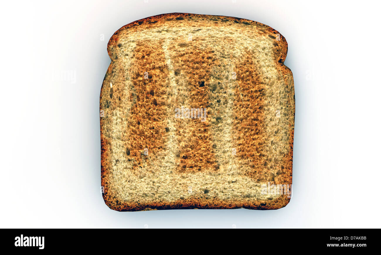 slice of toast isolated on white background Stock Photo - Alamy