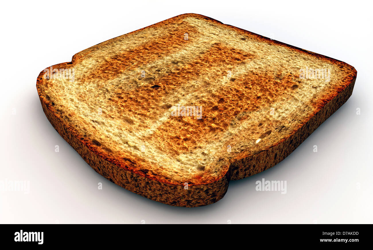 slice of toast isolated on white background Stock Photo - Alamy