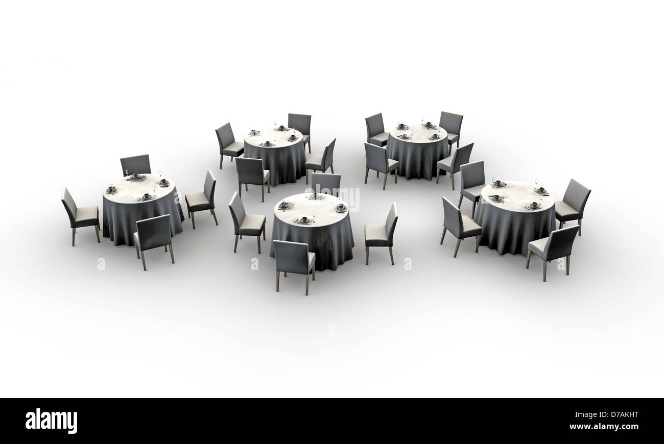 Cafe restaurant chairs tables Cut Out Stock Images & Pictures - Alamy