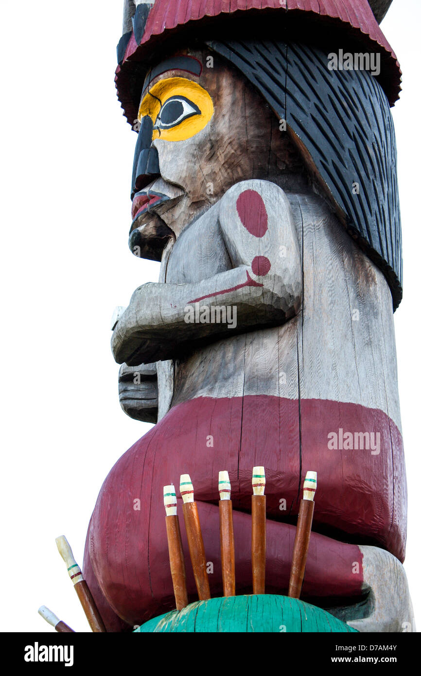 traditional totem pole, Alaska Stock Photo - Alamy