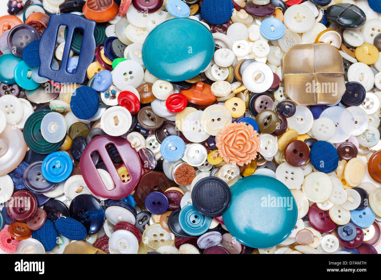 A collection of buttons in a pile Stock Photo - Alamy