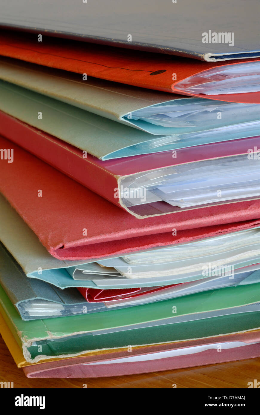 A stack of folders & papers Stock Photo - Alamy