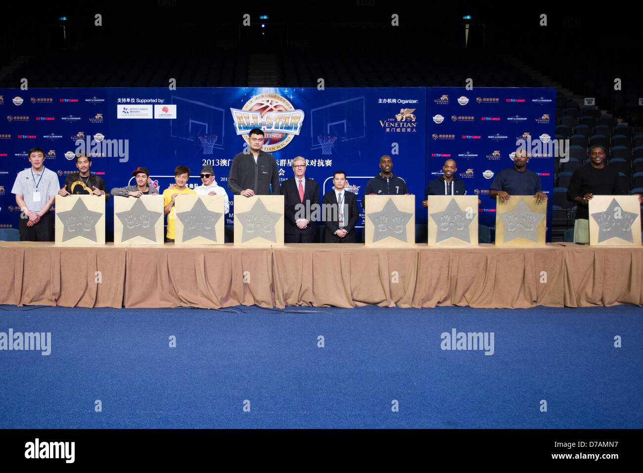 Yao Ming attended basketball charity activity in Macau, China on ...