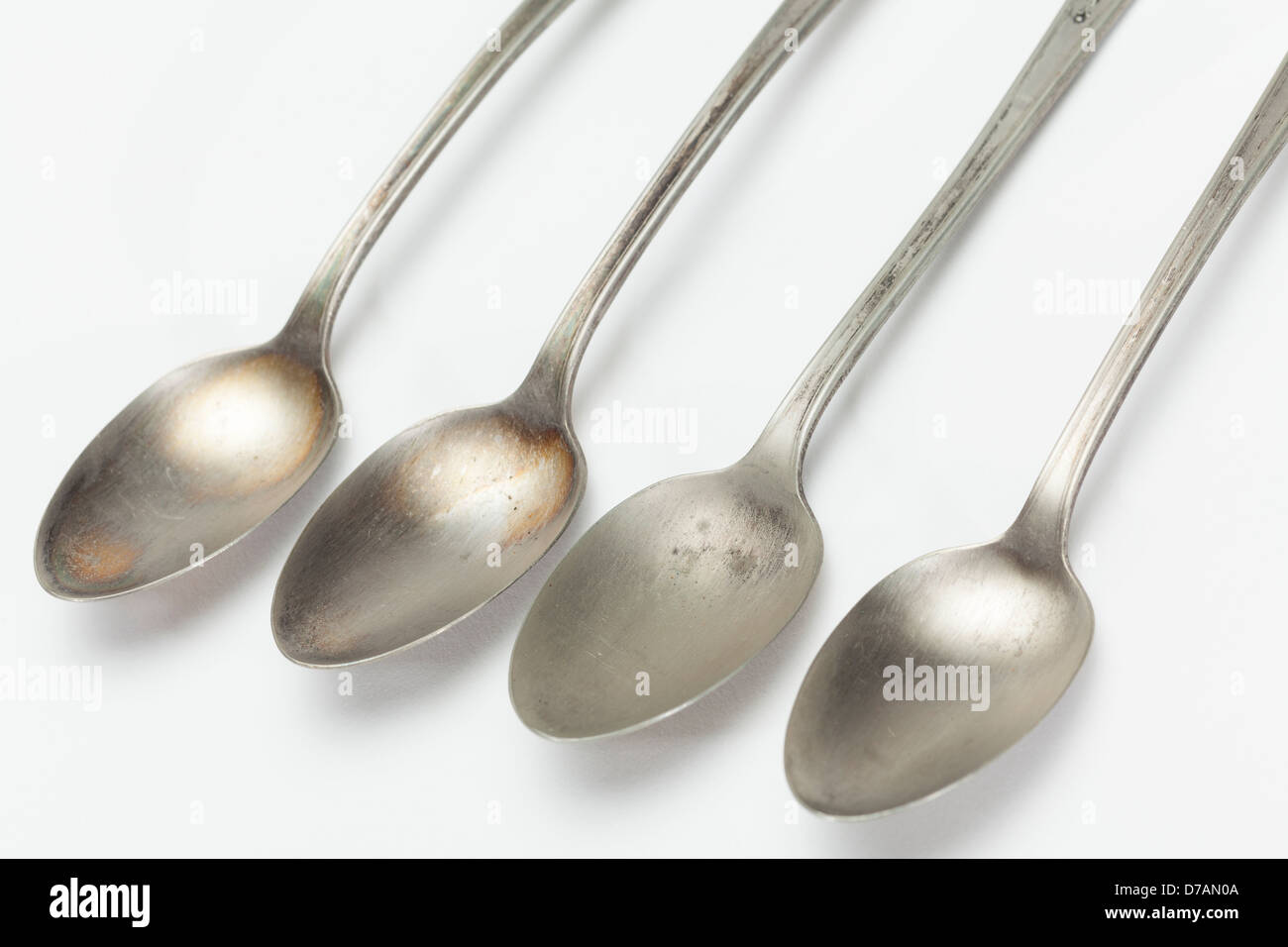 A collection of antique spoons Stock Photo - Alamy