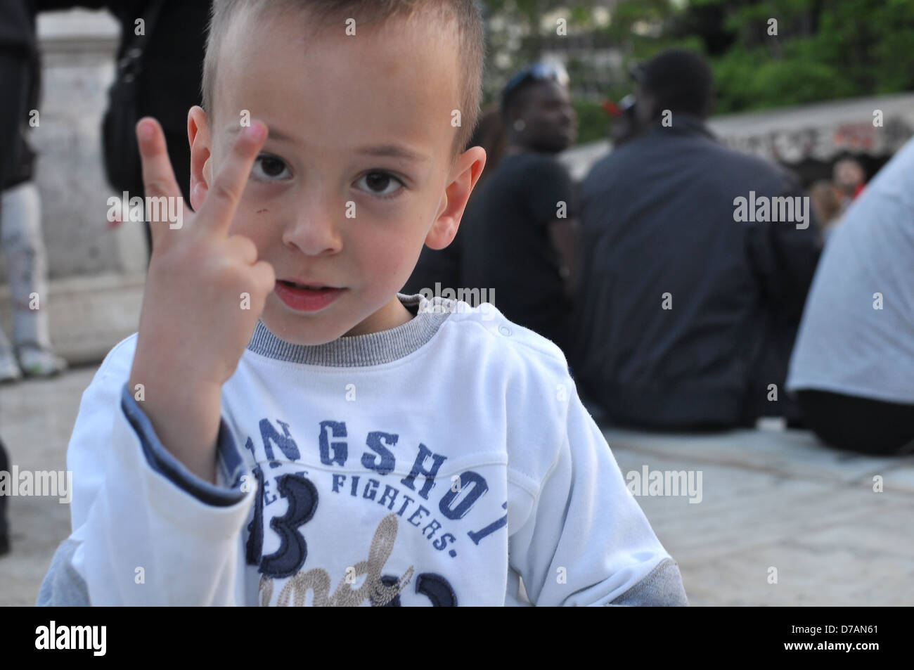 Portrait of a young cool kid in Athens, greece Stock Photo - Alamy