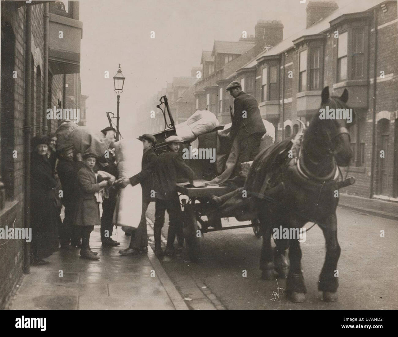This photo captures the 1922 evacuation of a timber yard in Hartlepool ...