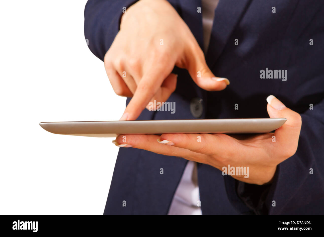 Woman touching laptop touchpad close hi-res stock photography and ...